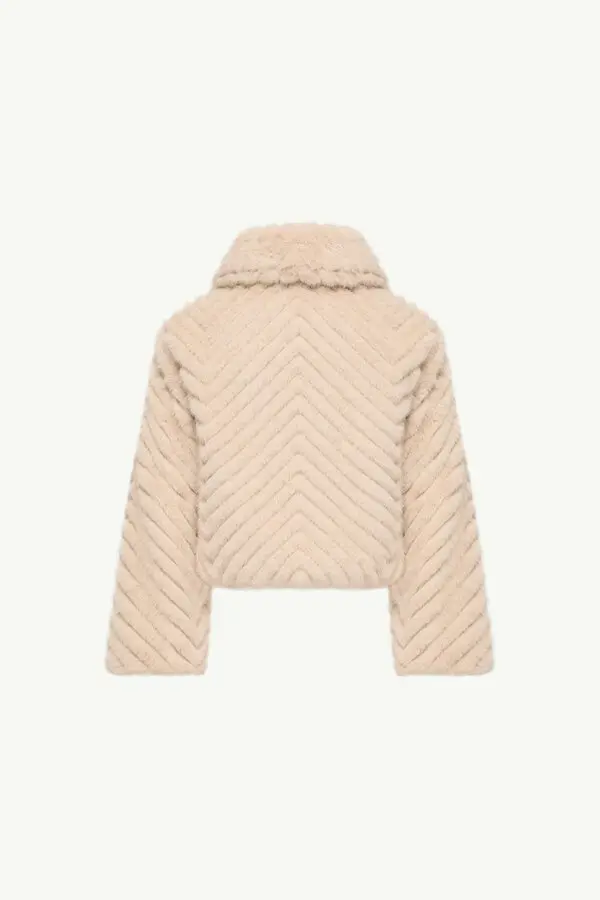 Moncler Elra Zip-up Faux Fur Jacket