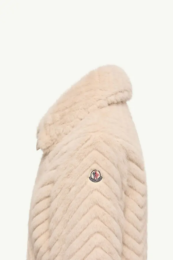 Moncler Elra Zip-up Faux Fur Jacket