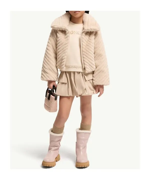 Moncler Elra Zip-up Faux Fur Jacket