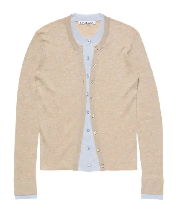 Acne Studios Layered Wool-silk Blend Cardigan - No
