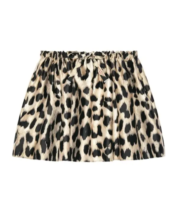 Givenchy Mini Pleated Skirt In Leopard Jacquard - Light Brown