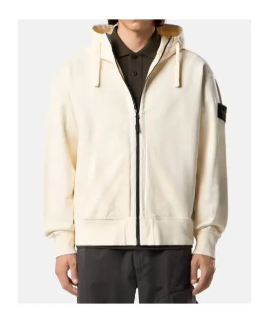 Stone Island Oversized-fit Zip-up Hooded Sweatshirt With Pockets