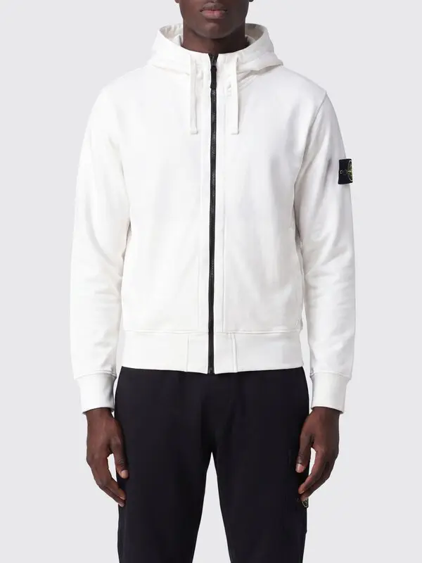 Stone Island Zip-up Hooded Sweatshirt