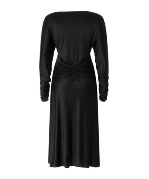 Pinko Ruched Long-sleeve Sweetheart Neckline Dress