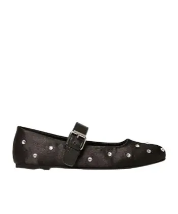 TWINSET Embellished Ballet Flats With Buckle Detail