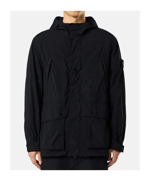 Stone Island Hooded Logo-patch Parka