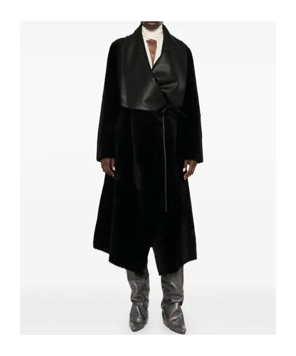BLANCHA Long-sleeved Wrap Coat