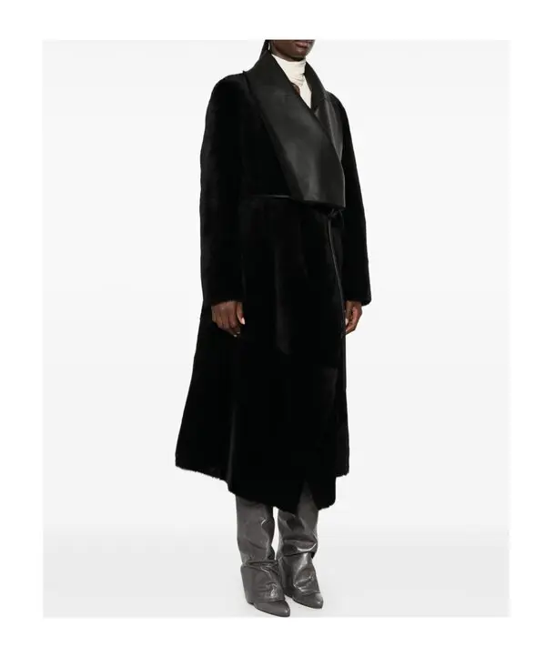 BLANCHA Long-sleeved Wrap Coat