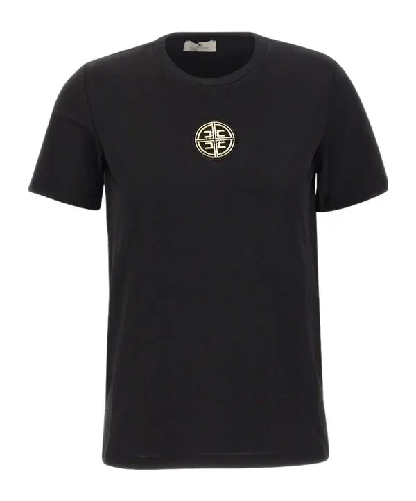 Elisabetta Franchi Logo Plaque T-shirt - Black