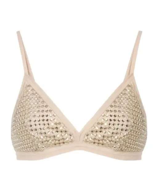 Pinko Crystal-embellished Triangle Bra