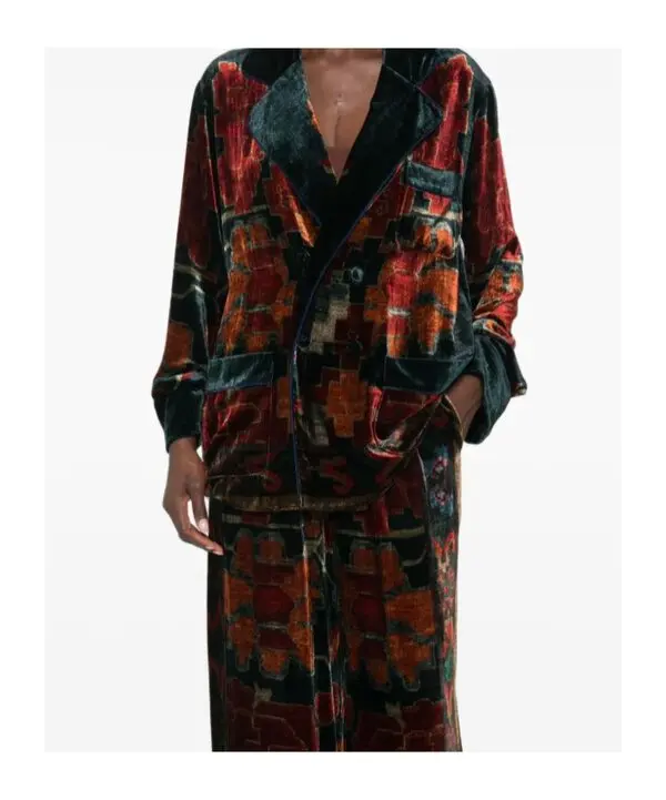 PIERRE-LOUIS MASCIA Kanpur Geometric-print Jacket