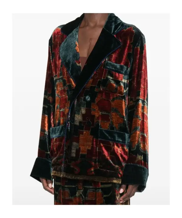 PIERRE-LOUIS MASCIA Kanpur Geometric-print Jacket