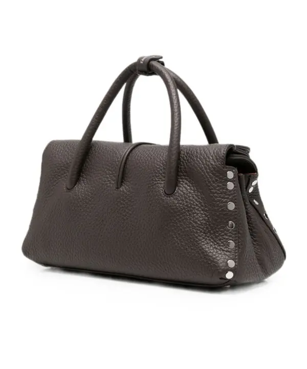 ZANELLATO Studded Leather Shoulder Bag - Brown