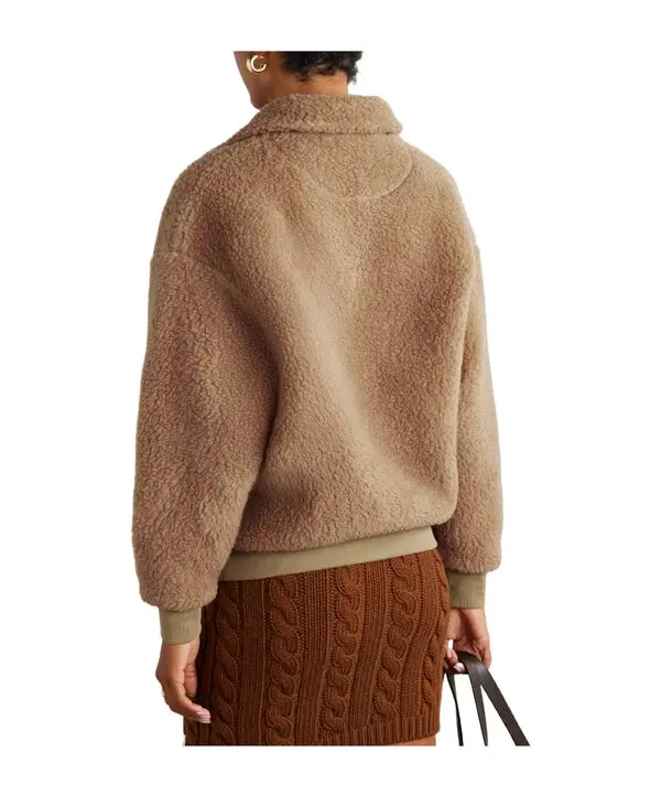 Bally Half-zip Fleece Top With Floral Jacquard