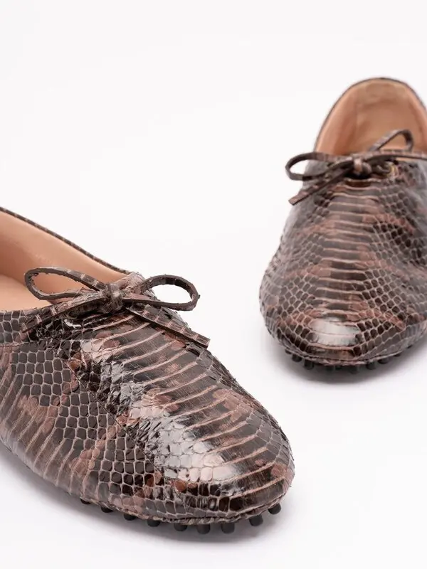 Alberta Ferretti Bow-detail Ballet Flats