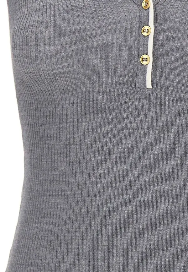 Elisabetta Franchi Ribbed Polo Top