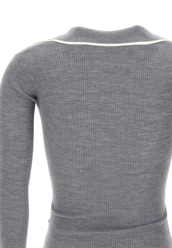 Elisabetta Franchi Ribbed Polo Top