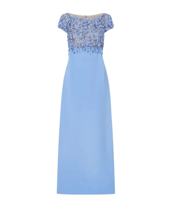 Oscar De La Renta Embellished Gown