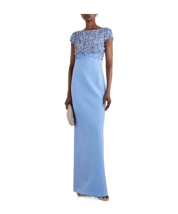 Oscar De La Renta Embellished Gown
