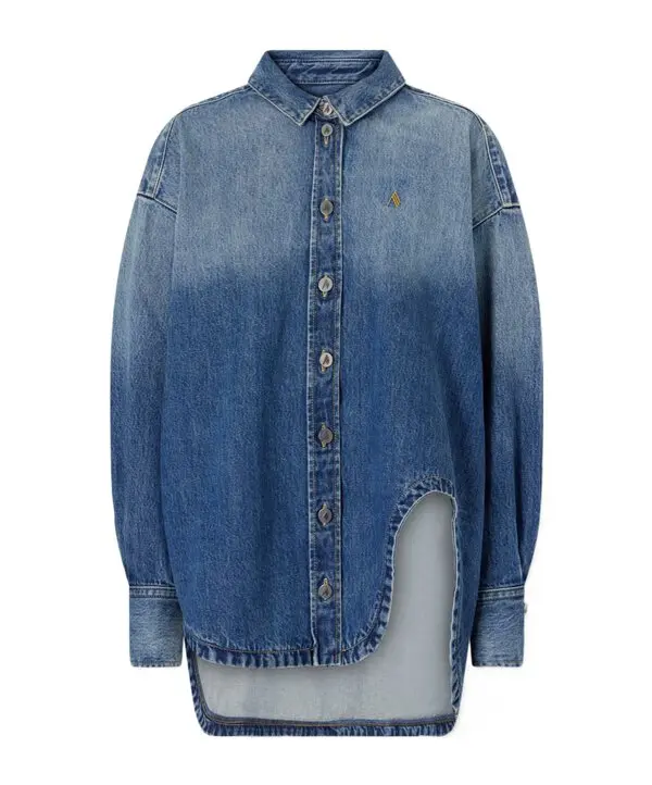 Attico Washed Denim Shirt - Blue
