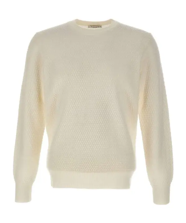 KANGRA Textured Crew Neck Knitted Sweater