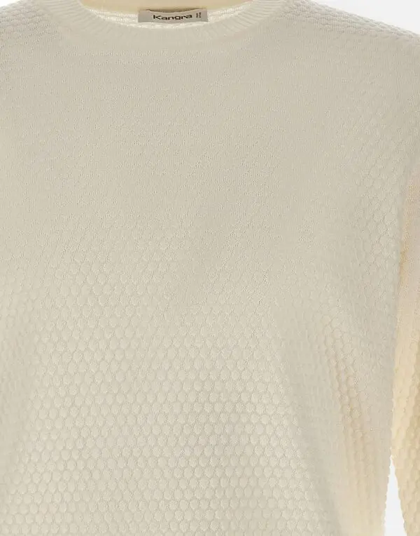KANGRA Textured Crew Neck Knitted Sweater