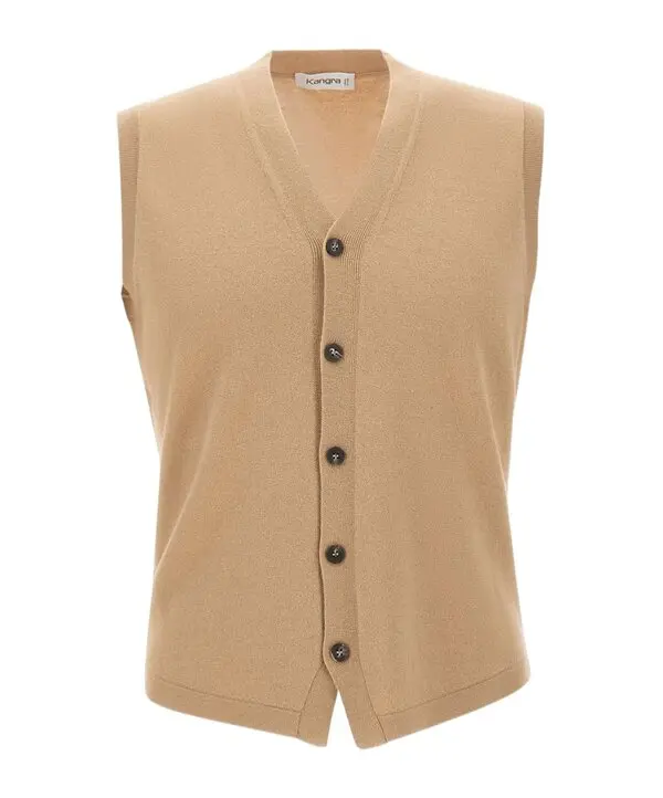 KANGRA V-neck Buttoned Knit Vest