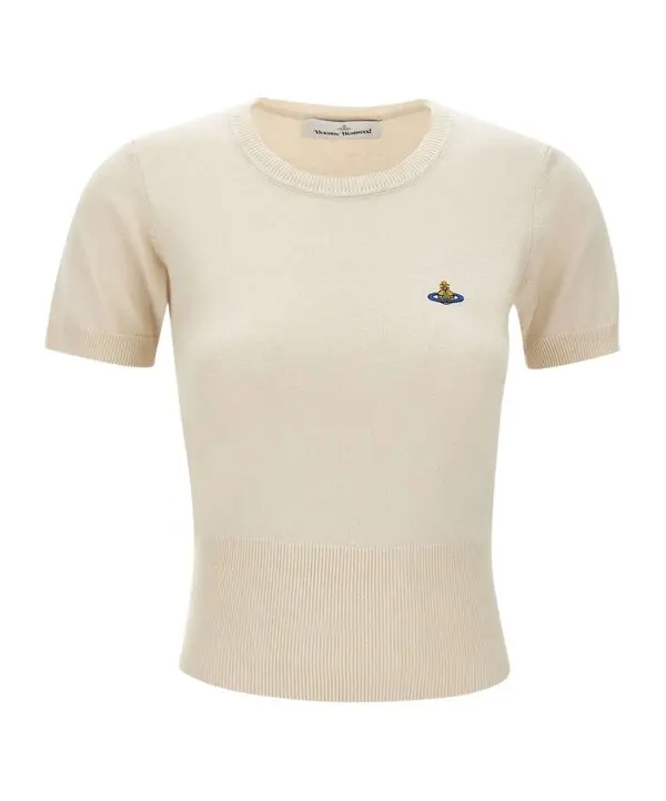 VIVIENNE WESTWOOD Bea Orb Knitted Top - Cream