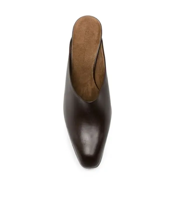 Khaite Square-toe Block Heel Mules