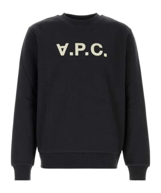 A.p.c. Vpc Logo Crewneck Sweatshirt - Black