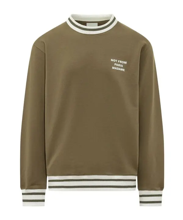 Drole De Monsieur Drôle De Slogan Trim Sweatshirt