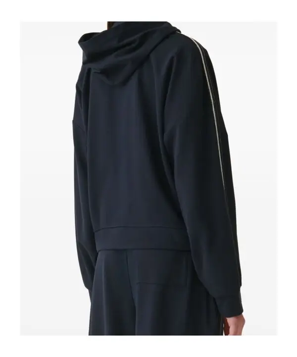 Fabiana Filippi Long Sleeve Zip-up Hooded Sweatshirt