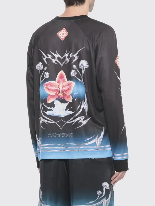 Casablanca Long Sleeve Orchid Print T-shirt
