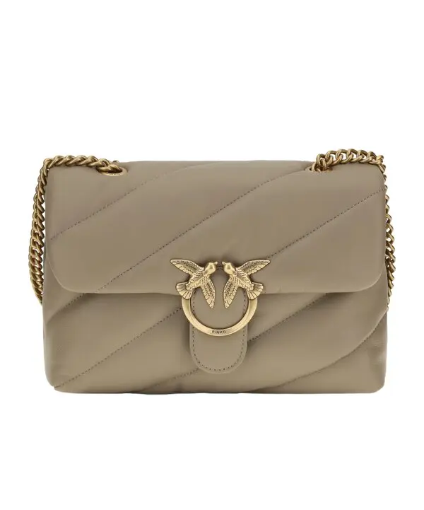 Pinko Love Classic Leather Shoulder Bag