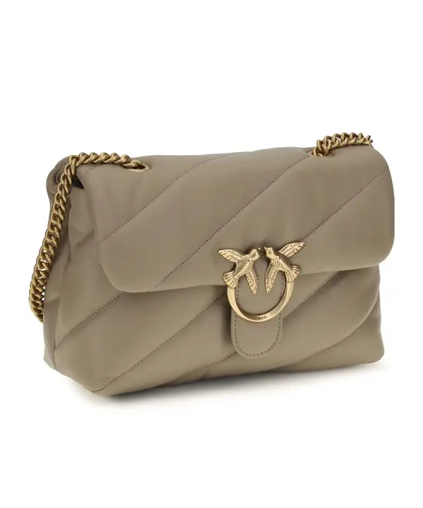 Pinko Love Classic Leather Shoulder Bag