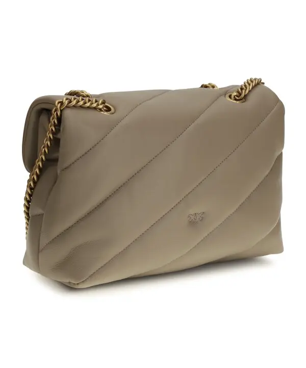 Pinko Love Classic Leather Shoulder Bag