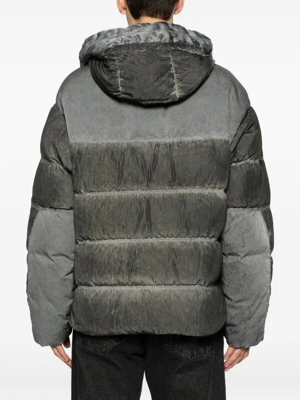 C.P. COMPANY Hooded Padded Jacket With Crinkled Finish