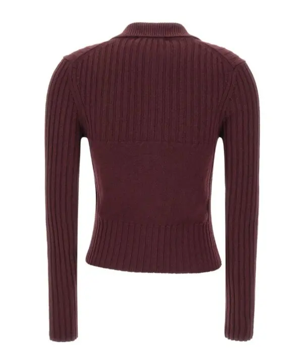 Victoria Beckham Ribbed Zip-up Cardigan
