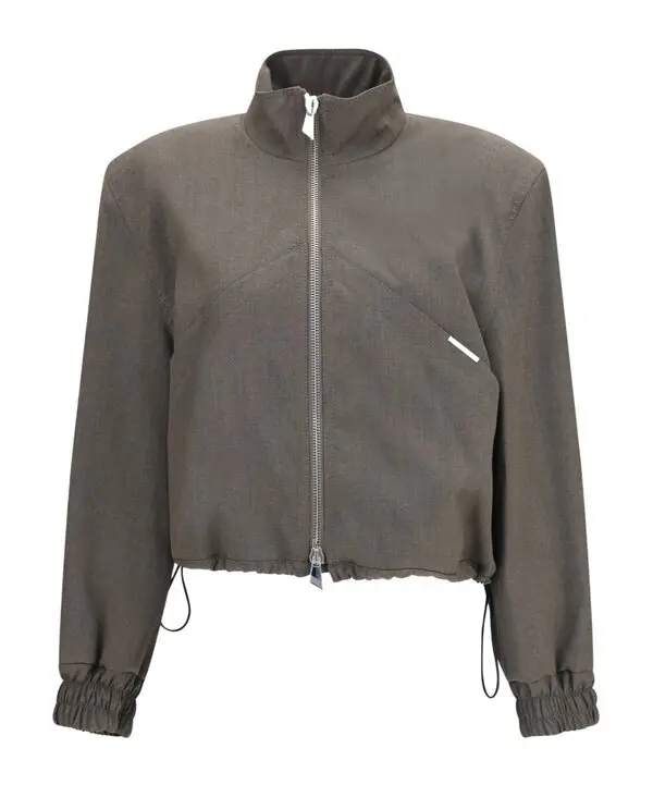 Attico Zip-up Bomber Jacket - Black