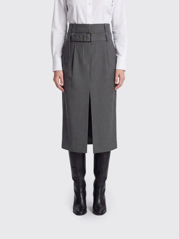 Brunello Cucinelli Belted Skirt With Front Slit