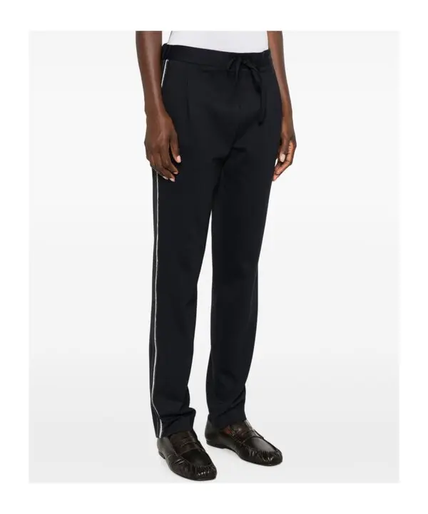 Fabiana Filippi Elastic Waist Trousers With Side Stripes - Black