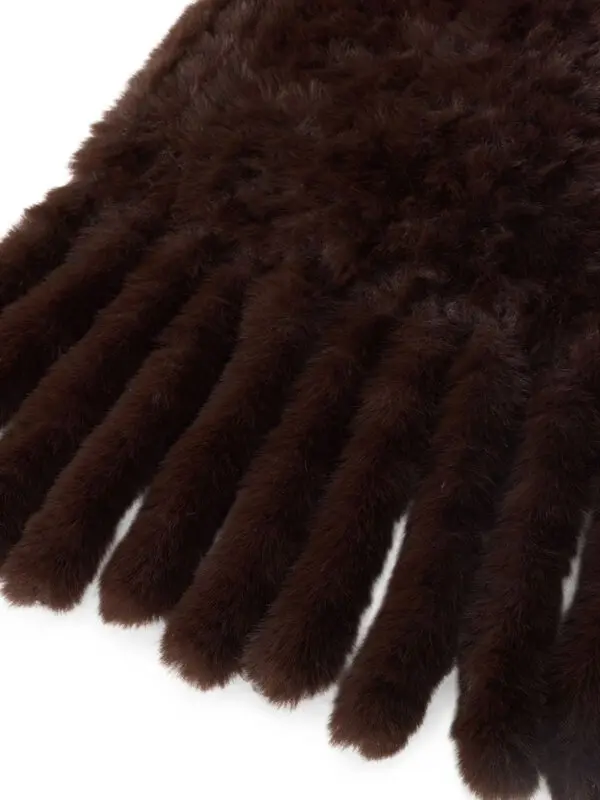 Pinko Faux-fur Fringed Scarf