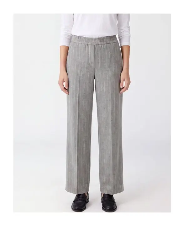 Brunello Cucinelli Monili Embellished Pinstripe Trousers - No