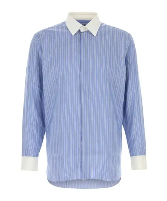 TOM FORD Contrast Collar Striped Shirt