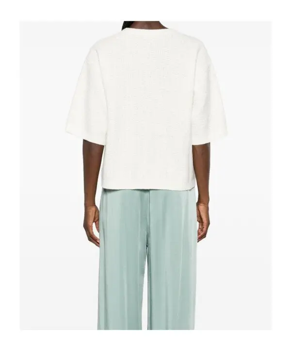 Fabiana Filippi Sequin Embellished Boxy Knit Top