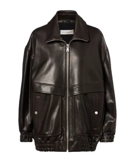 Nour Hammour Beck Leather Bomber Jacket