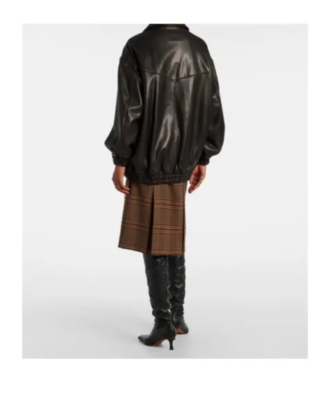 Nour Hammour Beck Leather Bomber Jacket