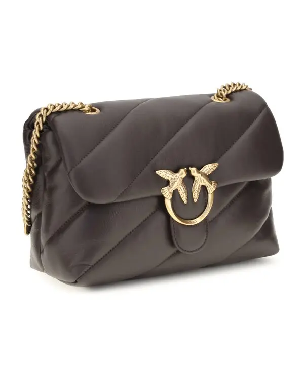 Pinko Love Classic Leather Shoulder Bag
