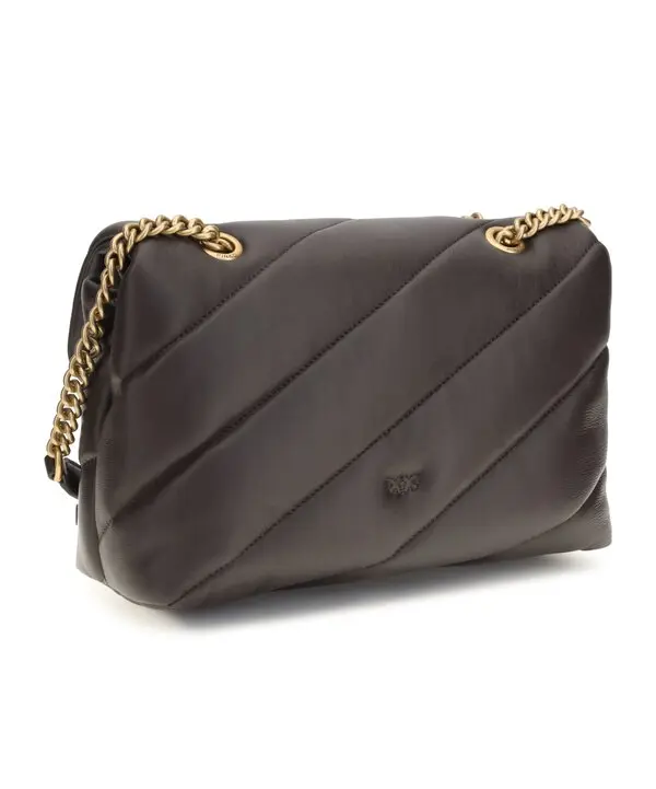 Pinko Love Classic Leather Shoulder Bag