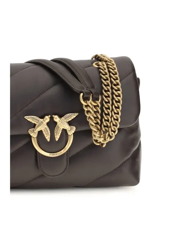 Pinko Love Classic Leather Shoulder Bag